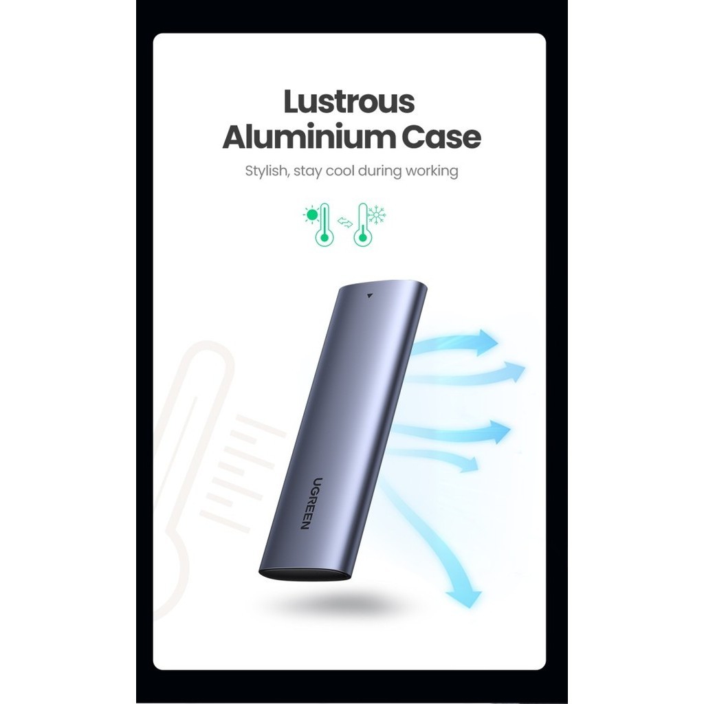 Jual UGreen SSD Casing / Enclosure M.2 NVMe - CM400 | Shopee Indonesia