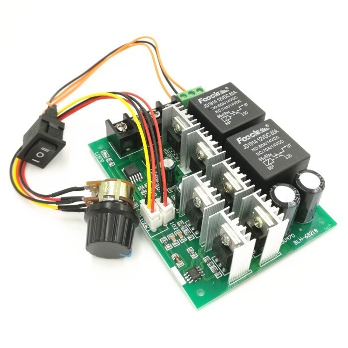 Jual DC Motor Speed Controller + Switch 2000W 9-50V 12V 24V 40A PWM Dimmer | Shopee Indonesia