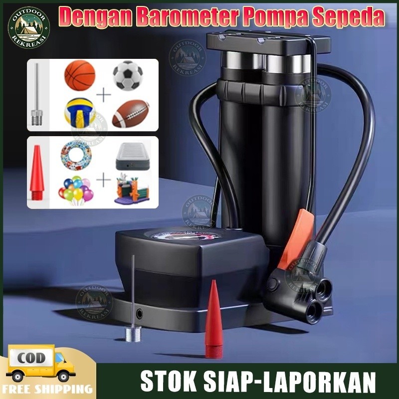 Jual Pompa Angin Mini Foot Pump Portable Manual Untuk ban mobil, motor ...