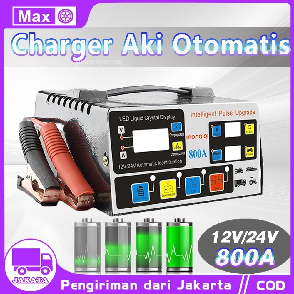 Jual Charger Aki Otomatis 12V-24V Smart Intelligent Auto Repair Mobil ...