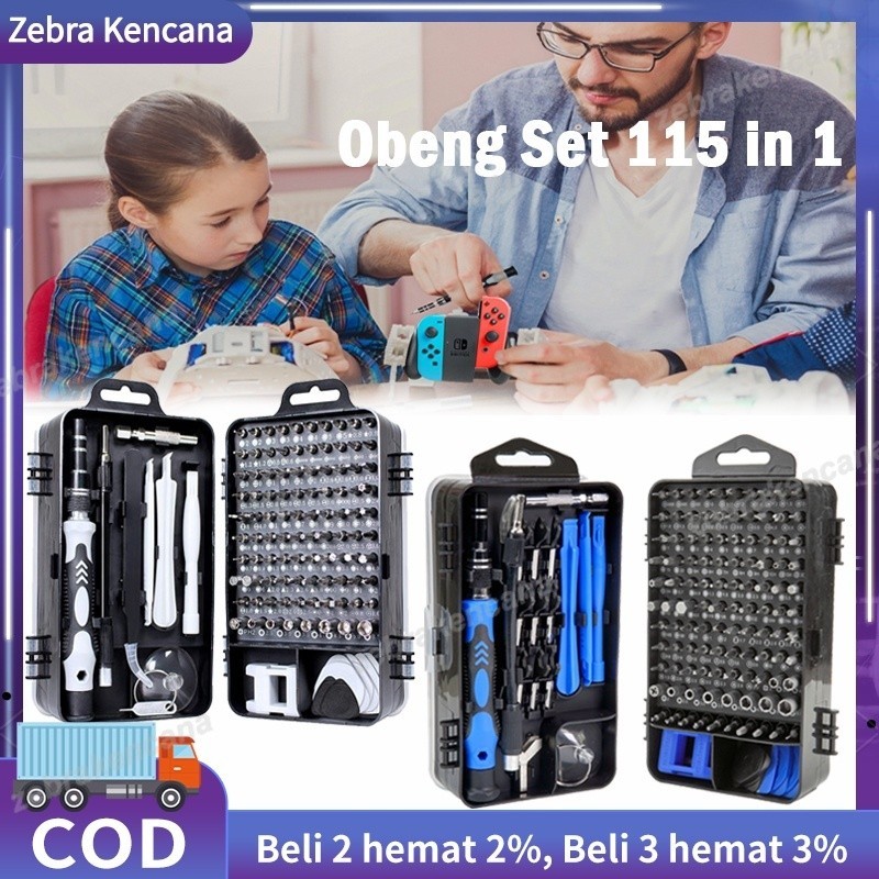 Jual Obeng Set 115 in 1 obeng hp Obeng Laptop Multifungsi Alat Bongkar ...