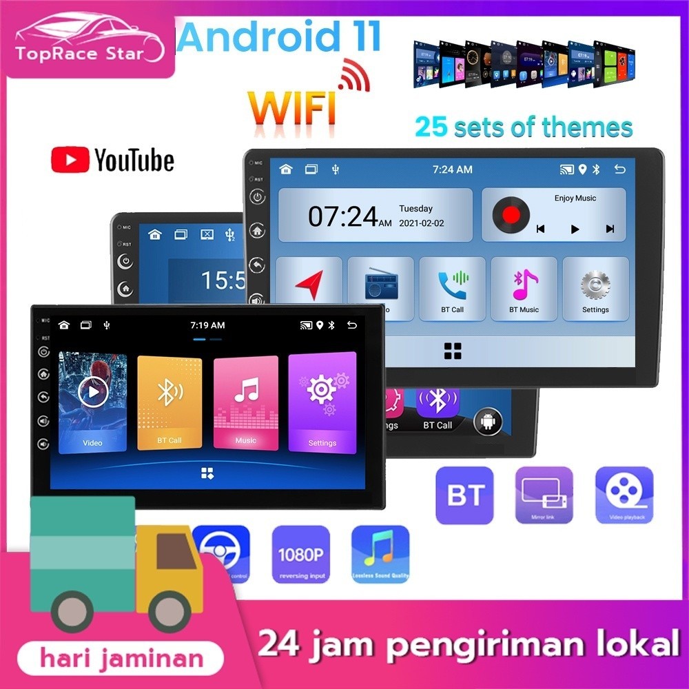 Jual 7/9/10 Inch Car Android 12 Navigasi 2+32G IPS Screen Head Unit Untuk TOYOTA Daihatsu ...