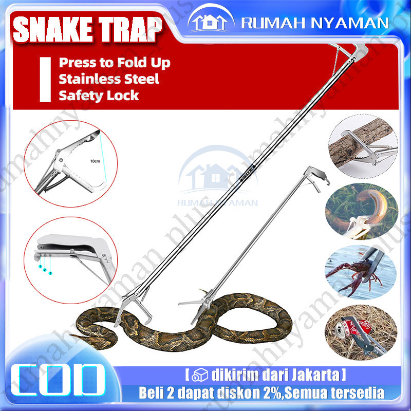 Jual 150/120cm Alat Penjepit Ular Stainless/Tongkat Penangkap Ular/Alat ...