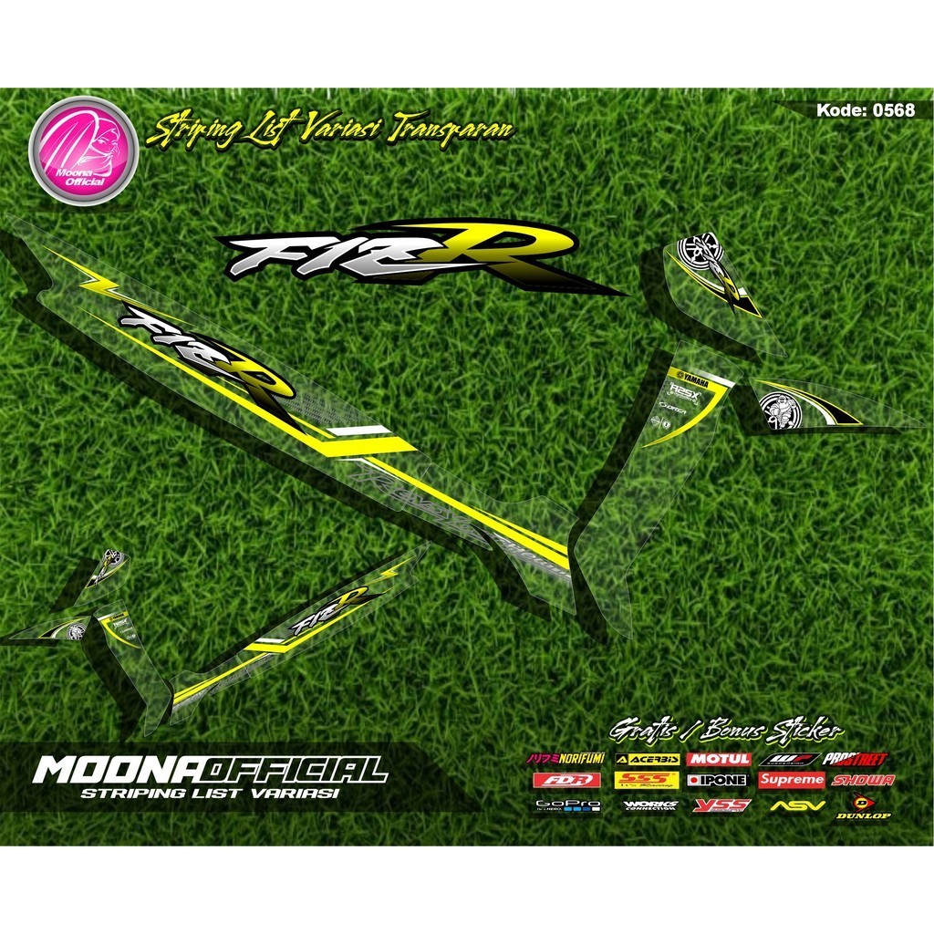 Jual 0568 (COD) Striping List Variasi FIZ R Transparan-Glosy-Hologram ...