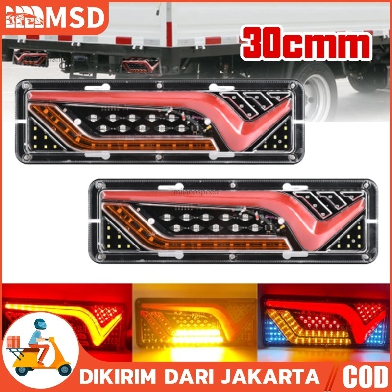 Jual 2Pcs Lampu Stop Lamp 12 Volt Truk Model Titik / Lampu Rem Truck ...