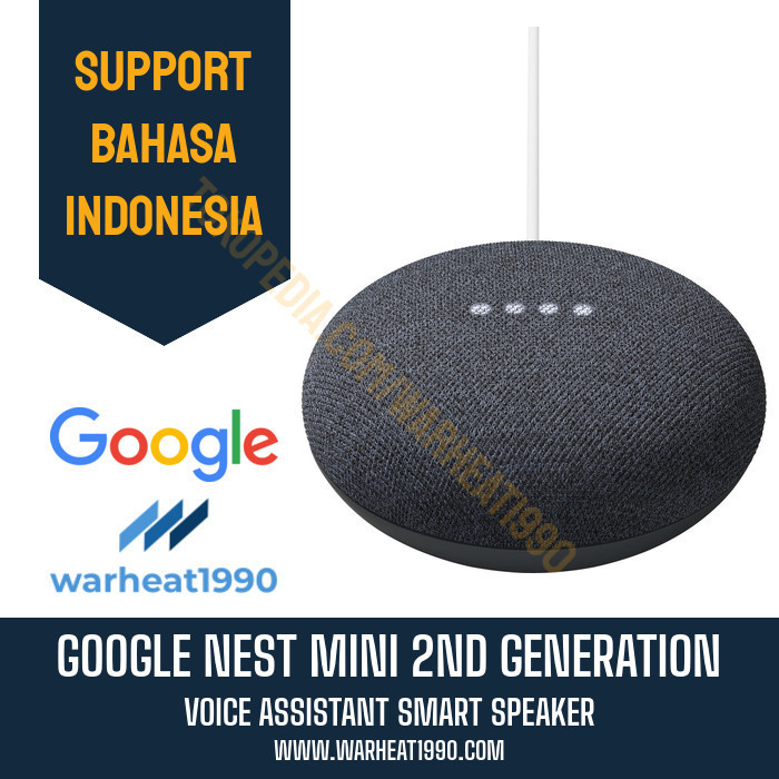 Jual Google Nest Mini 2 / 2nd Generation Home Smart Speaker ORIGINAL ...