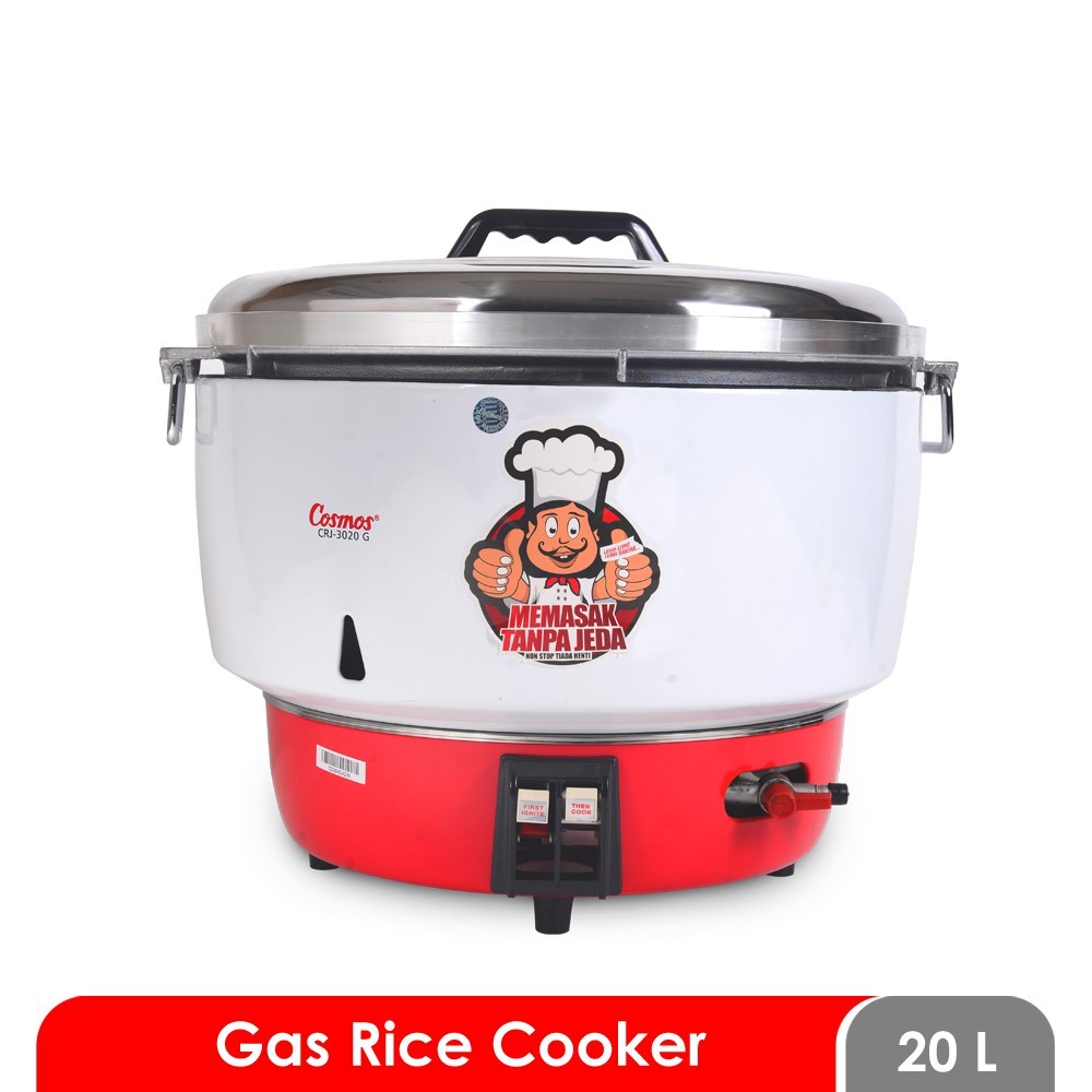 Jual Cosmos CRJ3020G Rice Cooker Gas LPG 20 Liter Non Stick CRJ-3020G ...
