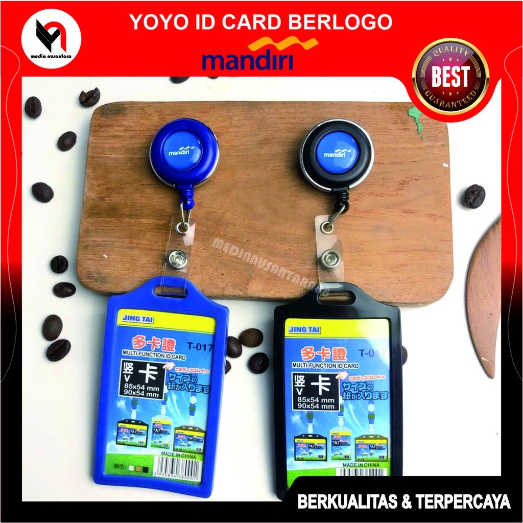 Jual Logo Bank Mandiri Gantungan Id Card Holder / NameTag/Yoyo putar ...