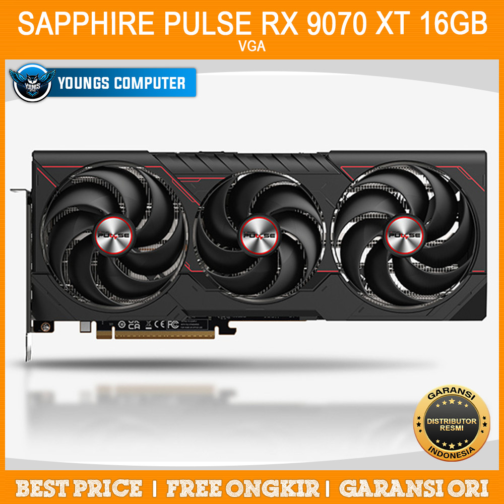 Jual VGA SAPPHIRE PULSE RX 9070 XT 16GB GDDR6 Gaming DUAL FAN | Shopee ...