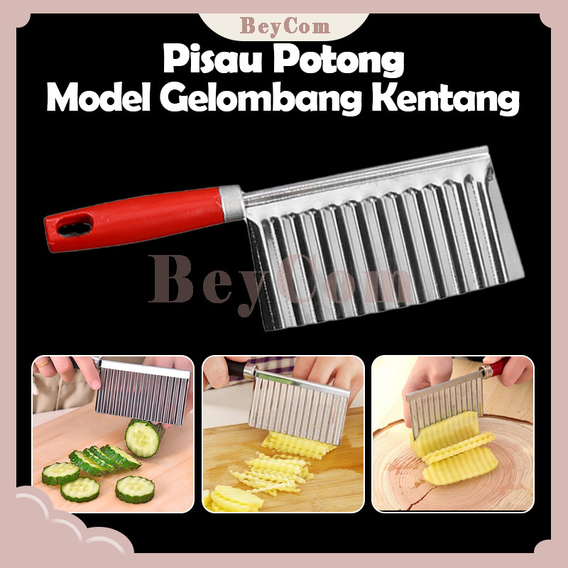 Jual Pisau Potong Model Gelombang Kentang/Pisau Ulir Pemotong Kentang ...