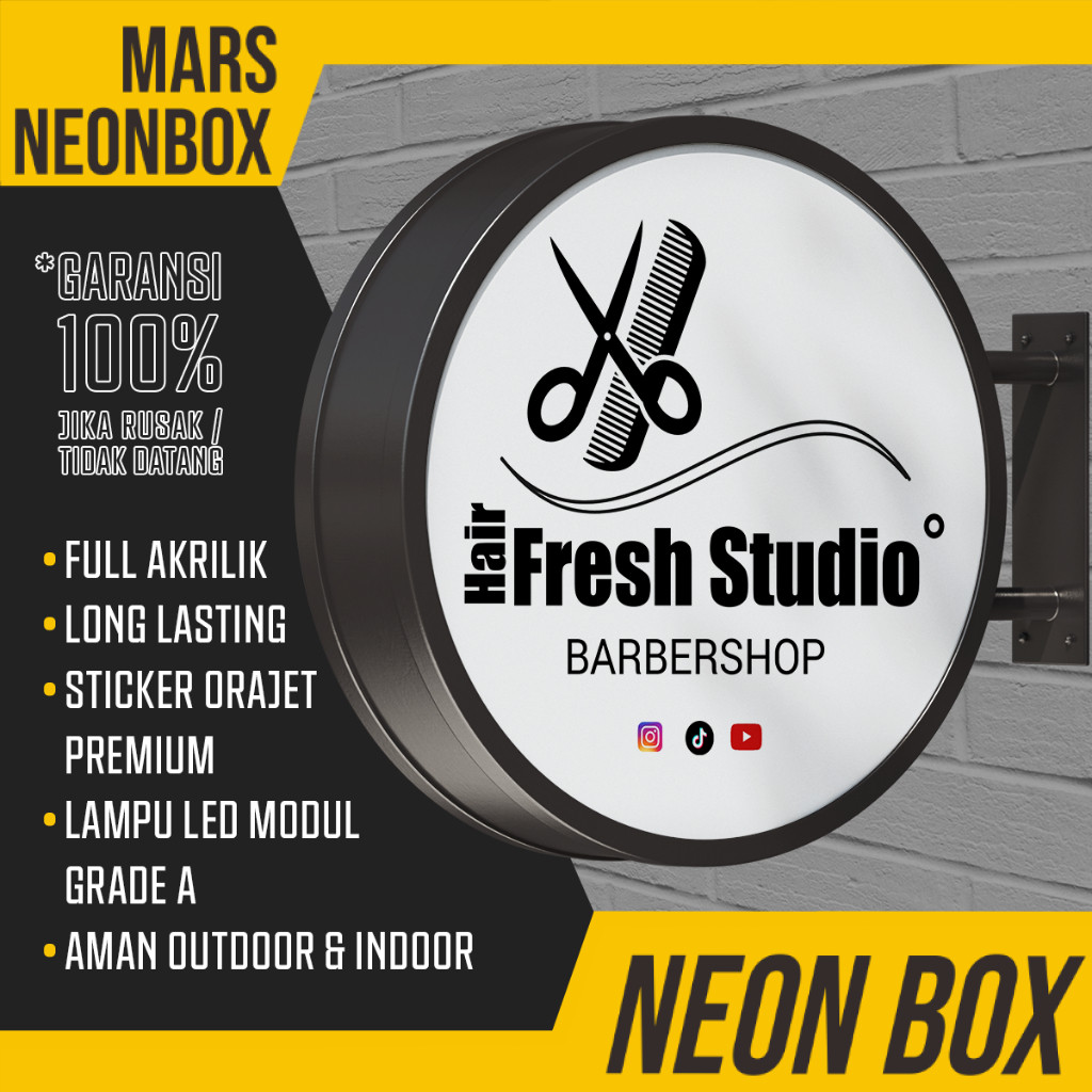 Jual Neon Box Akrilik Persegi 30 x 40 cm Free Design Resolusi Gambar HD ...