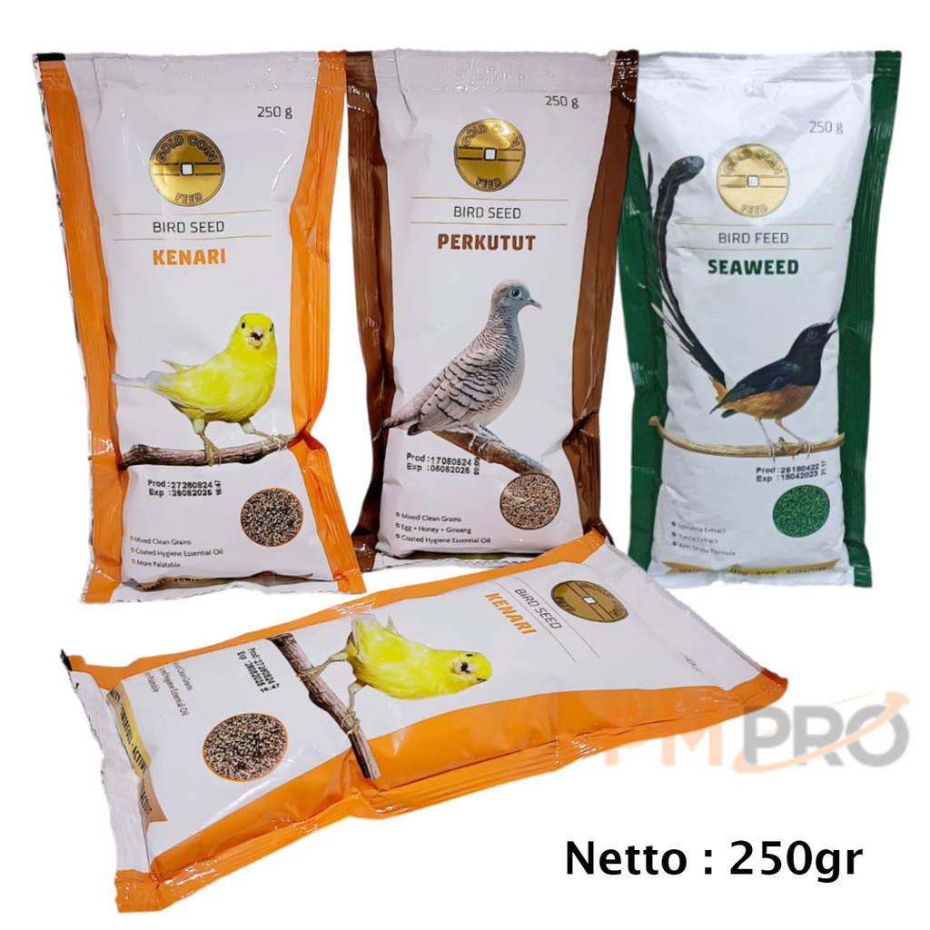 Jual Gold Coin Perkutut Kenari Seaweed Kemasan 250 Gram Golkoin Hijau ...