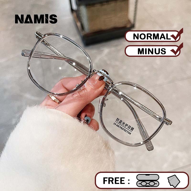 Jual Namis Kacamata Anti Blueray Photocromic Minus Wanita Pria Lonjong ...