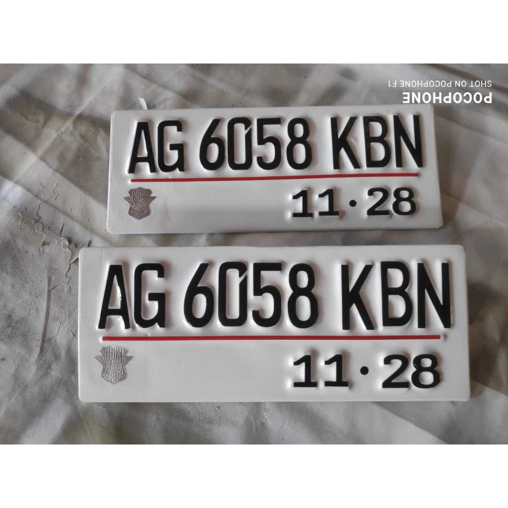 Jual plat nomor motor standart font terbaru baut tanam / plat nomor ...