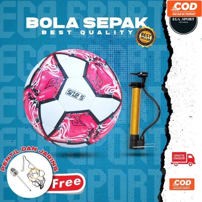 Jual BOLA KAKI NO 5/BOLA SEPAK BAHAN KILAP DAN DOP BONUS PENTIL DAN ...