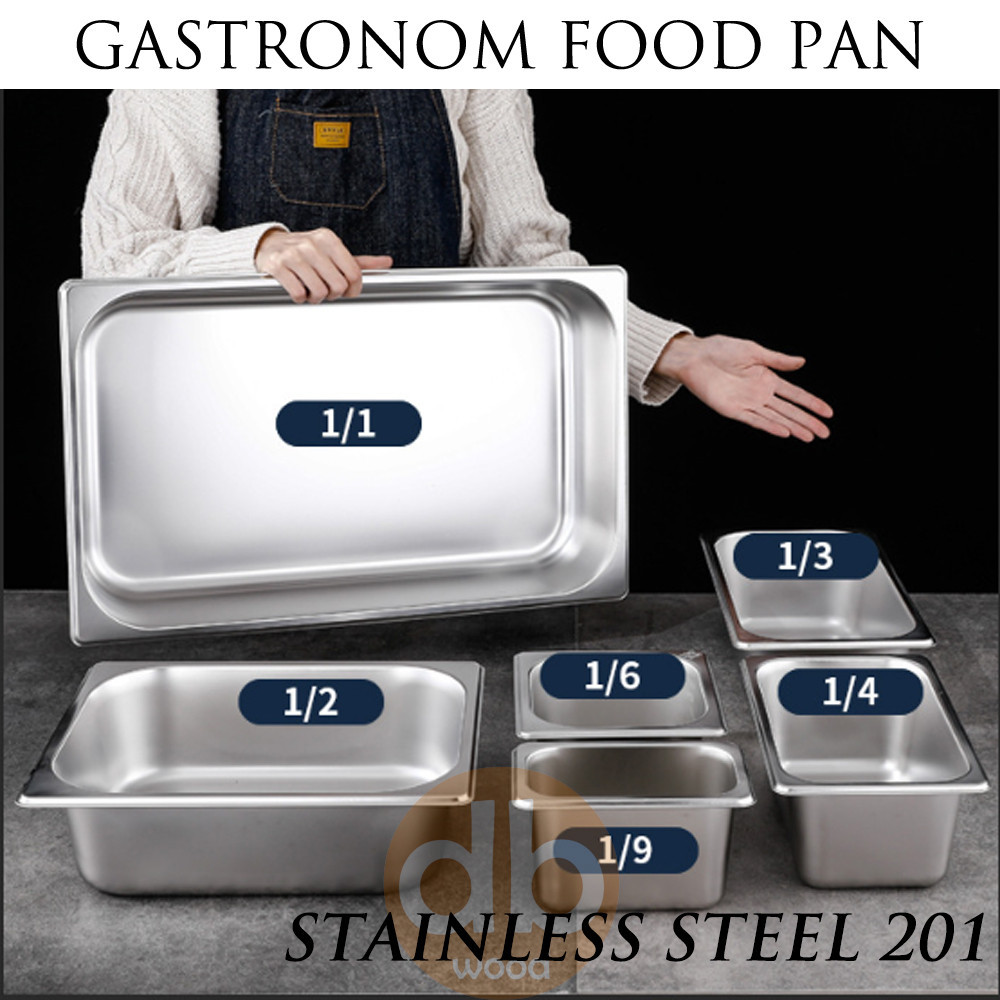 Jual Food pan Gastronom Stainless steel 1/2x6.5 1/2x10 1/2x15 | Wadah ...