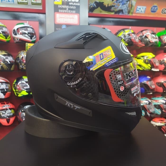 Jual Helm KYT K2 Rider Solid Black Doft |Double Visor| Original ...