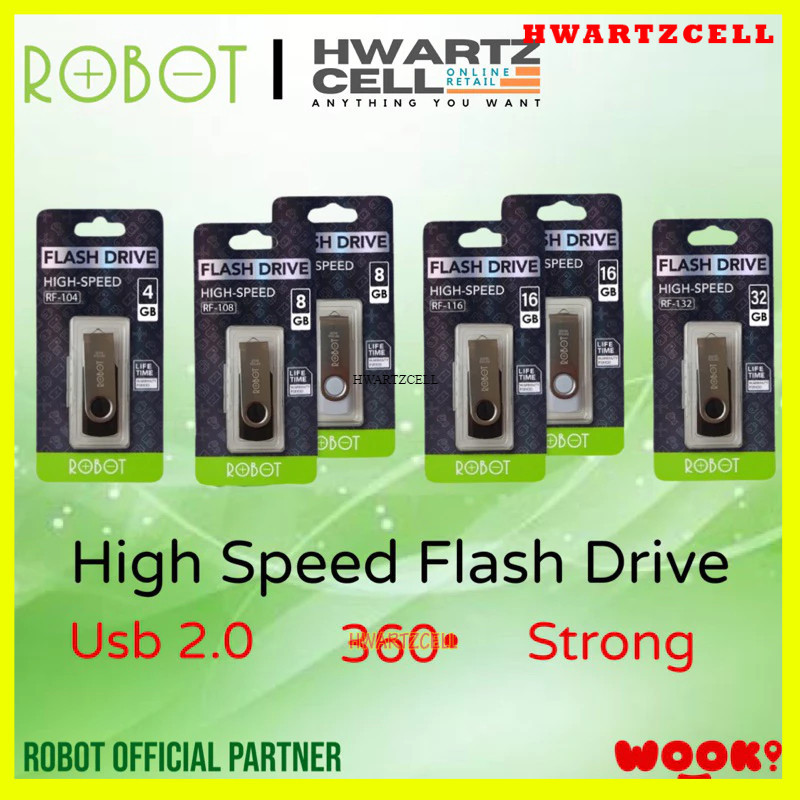 Jual [Hwartz] Promo Flashdisk Robot 4GB / 8GB / 16GB / 32GB USB 2.0 ...