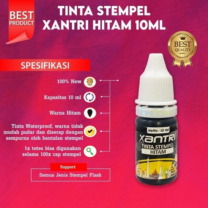 Jual Tinta Refill Isi Ulang Stempel Stampel Flash Warna Anti Luntur 10 ...