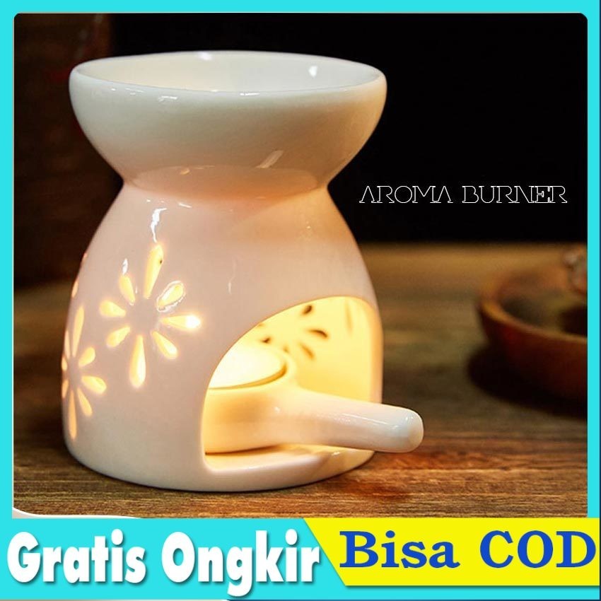 Jual Burner Essential Oil & Lilin Aromaterapi Keramik Anti Panas Tungku ...