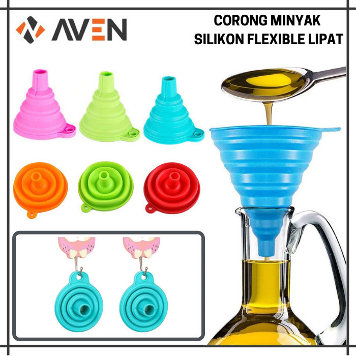 Jual AVEN Corong Silikon Lipat Corong Air & Minyak Silicone Serbaguna ...