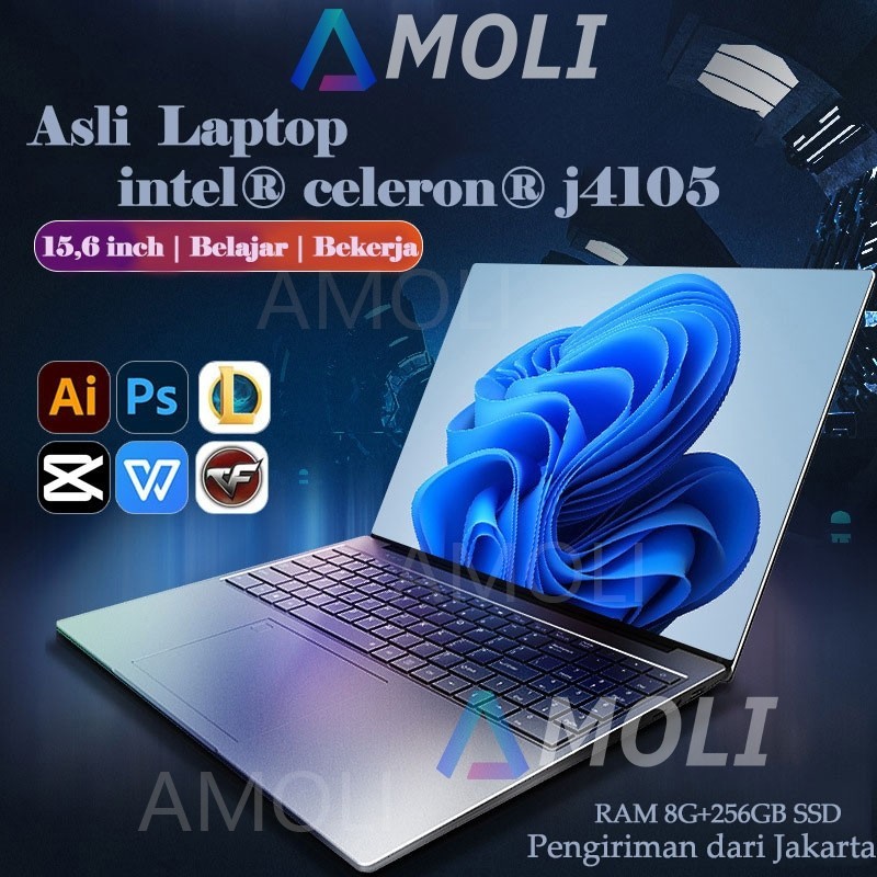Jual Amoli 【fingerprint Laptops】2024baru Laptop Gaming 15 6 Inci Ultra