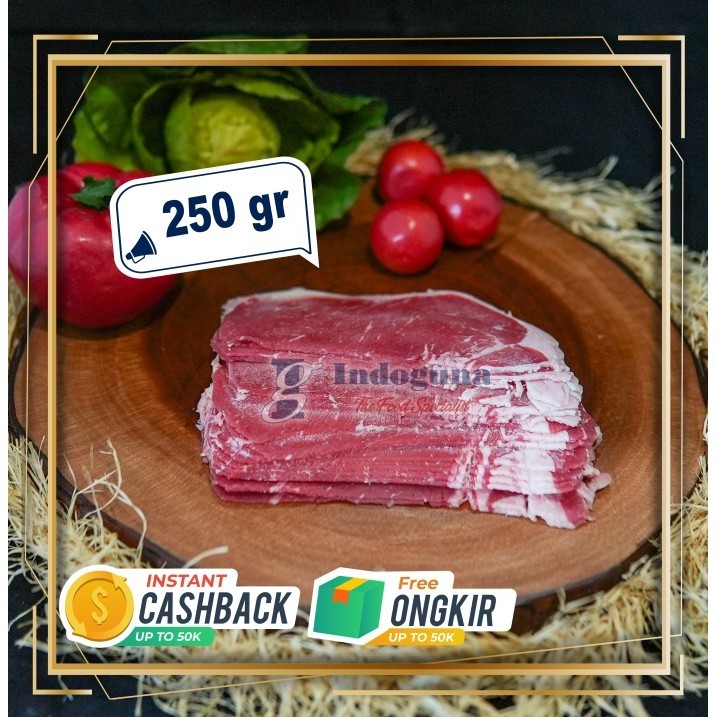 Jual AUS STRIPLOIN RED GUM SLICE SHABU 250GR | Shopee Indonesia