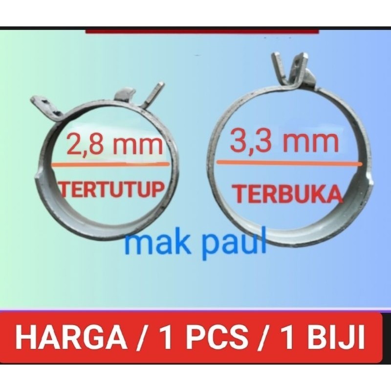 Jual besi klem selang radiator ukuran 2,8 x 3,3 mm BAJA ASLI | Shopee ...