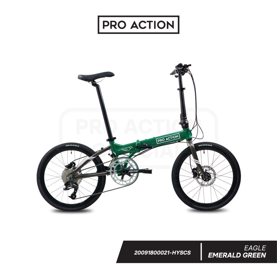 Jual Pro Action - Sepeda Lipat Eagle Series 2x10 Speed 20 inch - Folding Bike - Emerald Green ...
