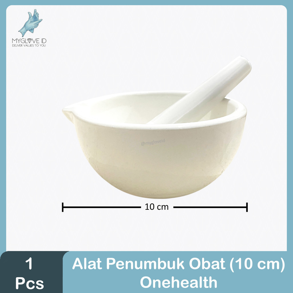 Jual Mortar and Pestle / Alat Penggiling Obat / Lumpang dan Alu 10 cm ...