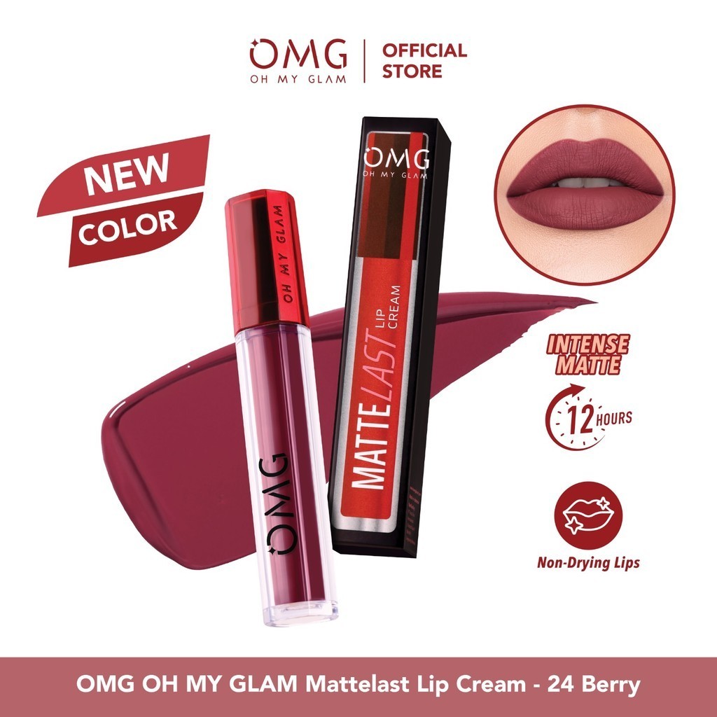 Jual [NEW SHADES] OMG OH MY GLAM Mattelast Lip Cream 2.9 g shades 19 sd ...