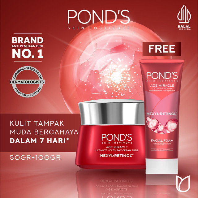 Jual Buy 1 PONDS AGE MIR FM DAY CREAM 50GR Get Facial Foam 100gr ...
