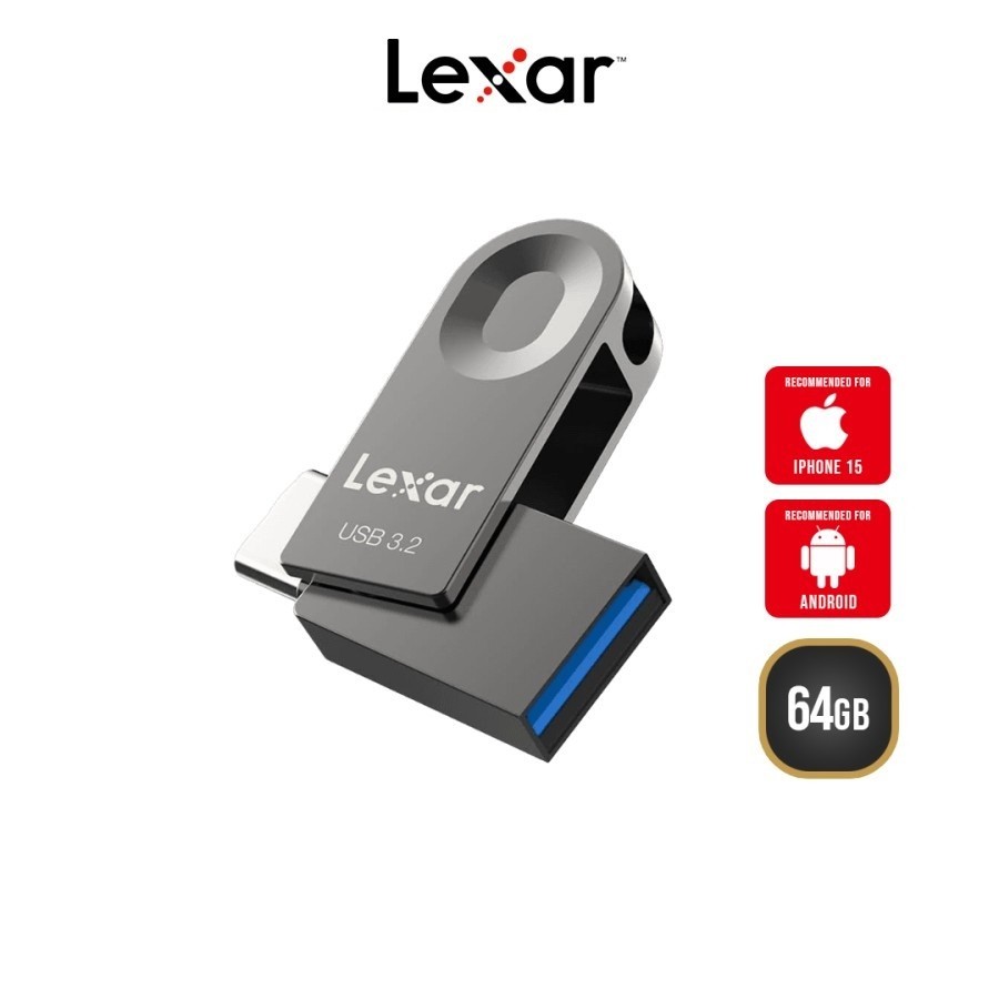 Jual Flashdisk Lexar JumpDrive E32C 64GB Dual Drive OTG USB-C 3.2 ...