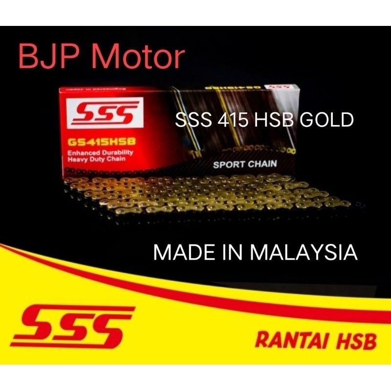 Jual Rantai SSS 415 HSB GOLD 110L/ 130L Original SSS Made in Malaysia ☆ | Shopee Indonesia