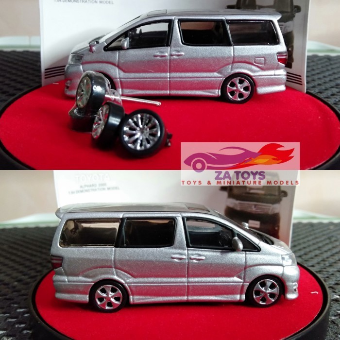 Jual PTS99 Diecast Toyota Alphard 1st Gen Facelift Silver by Hotworks 1 ...