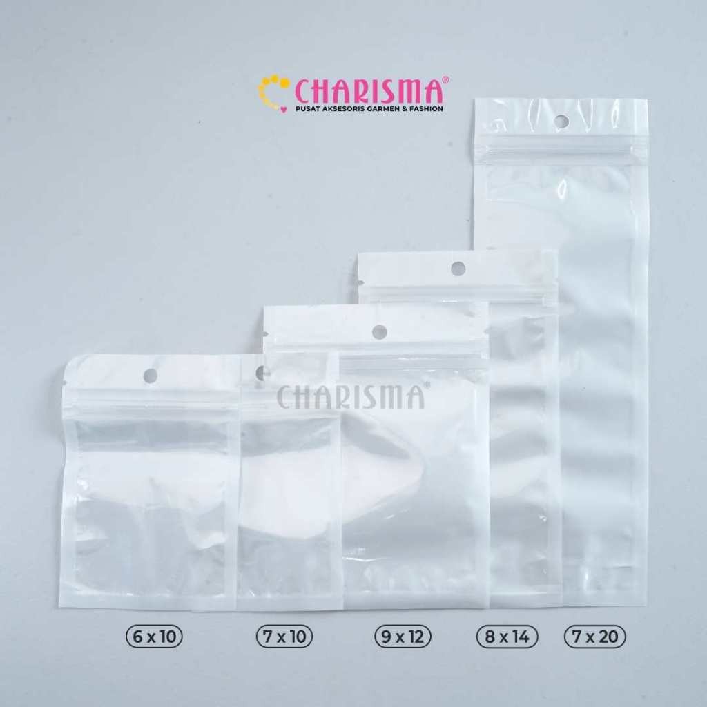 Jual Charisma Plastik Klip - Plastik Ziplock Putih / Kemasan Dengan ...