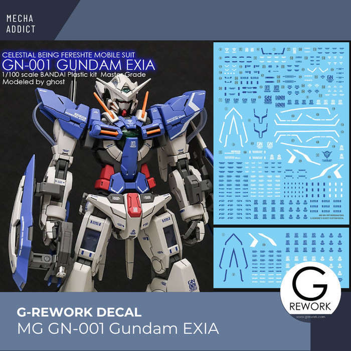 Jual Water Slide Decal MG GN-001 Gundam EXIA by G-Rework - Original ...