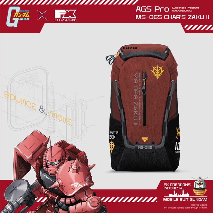 Jual Gundam Mobile Suit X FX Creations Backpack MS-06S CHAR’S ZAKU II ...