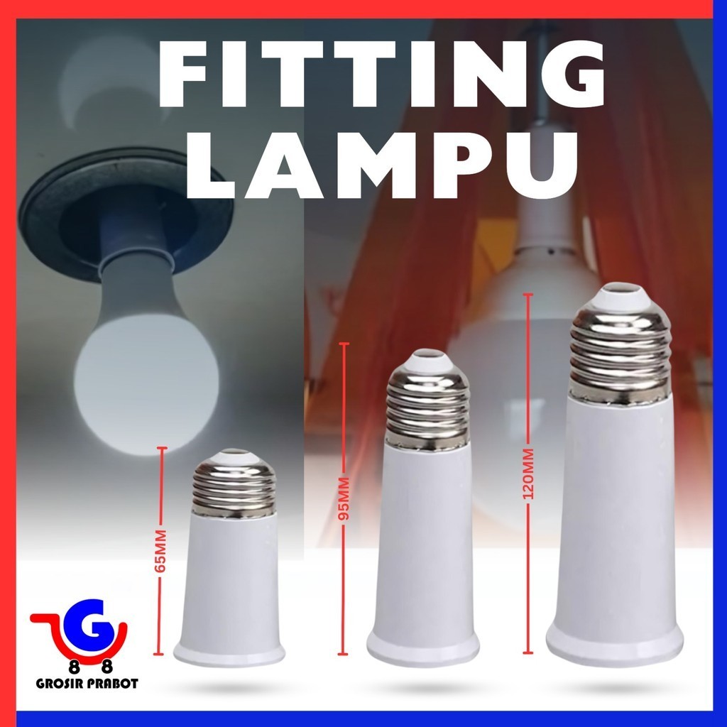 Jual Fitting Sambungan Extension Lampu Bohlam E27 Sambung Pemanjang ...