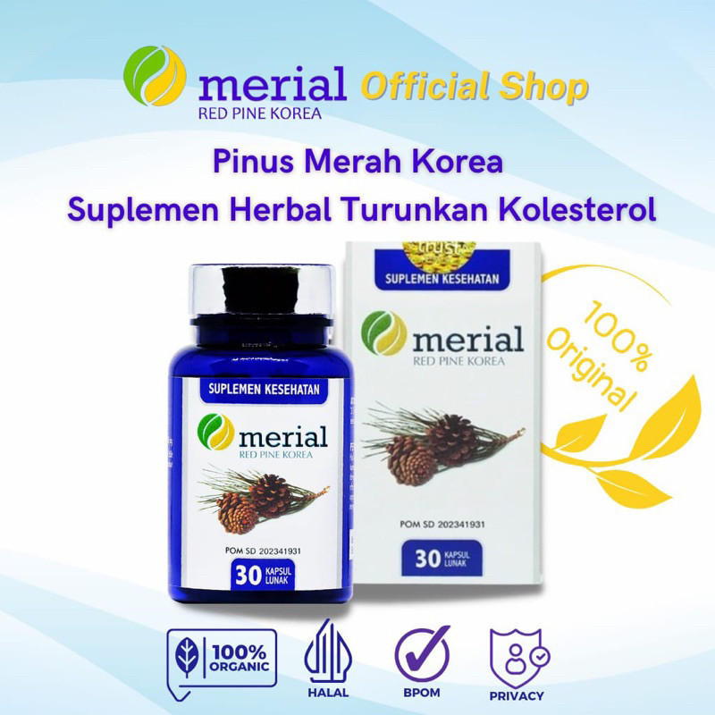 Jual Merial Red Pine Korea - Isi 30 Kapsul / Hancurkan Plak Kolesterol ...