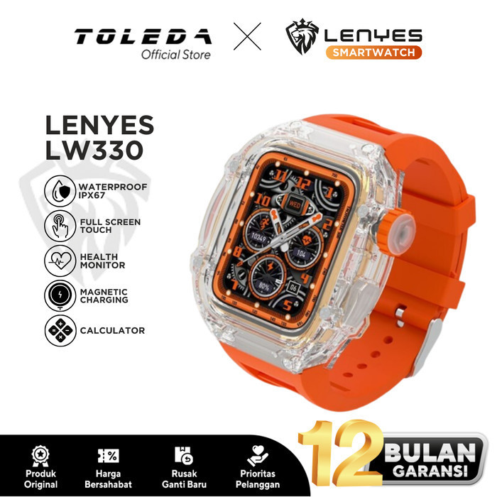 Jual Lenyes LW330 Smartwatch Touchscreen IP67 NFC 1.91 Inch Heart Rate ...
