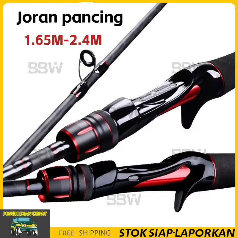 Jual joran pancing 2 bagian spinning/casting 1.65m/1.8m/2.1m M/ML joran casting Carbon Fiber Max ...