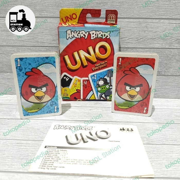 Jual Mattel Games UNO CARD ANGRY BIRD Original | Shopee Indonesia