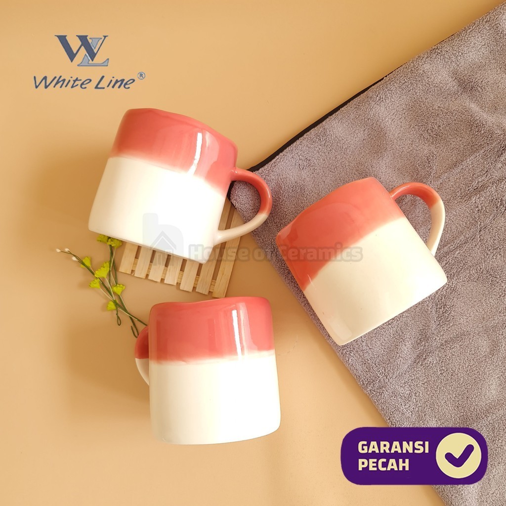 Jual WHITELINE Cangkir Mug Gelas Keramik Lucu Unik Hadiah SET KOREA ...