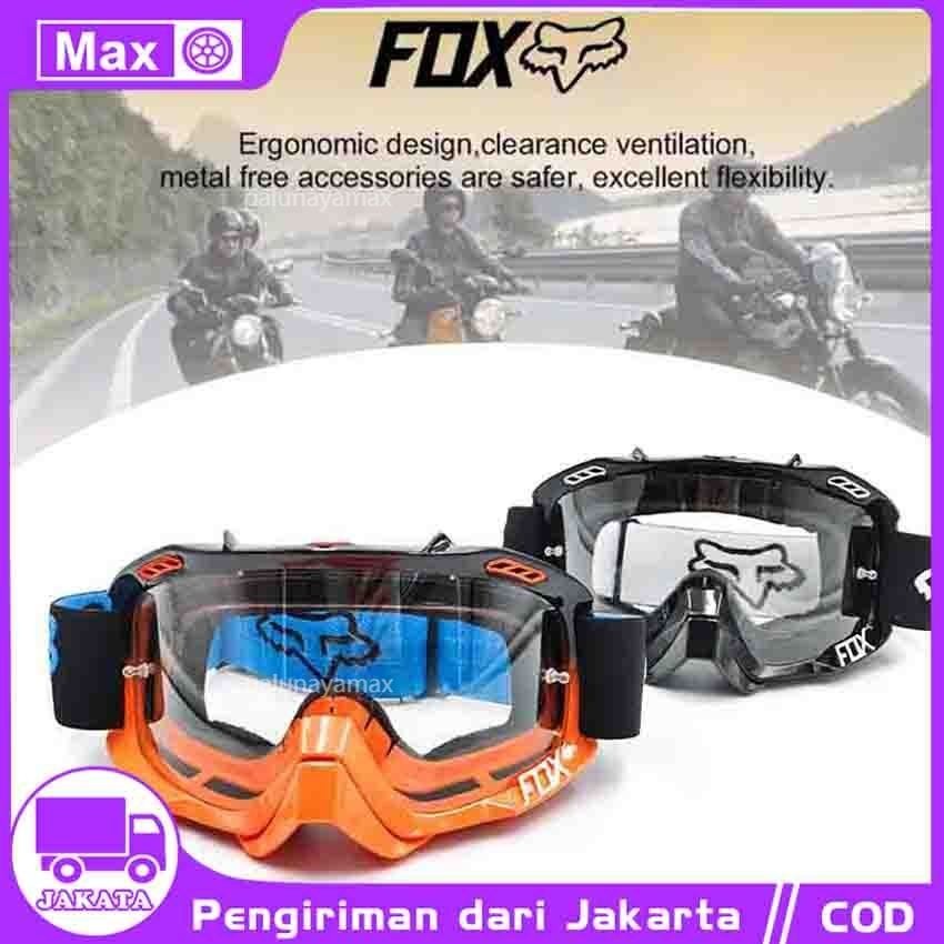 Jual Kacamata Goggle Motor Cross Trail Google Fox UV 400 Anti Sinar Ultraviolet Anti Debu Goggle ...