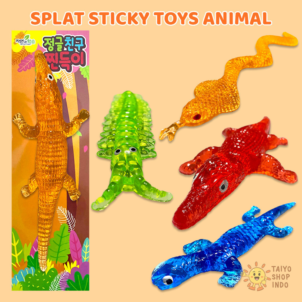 Jual TAIYO Mainan Anak Splat Sticky Toys Animal Hewan Tempel Jelly Wall ...