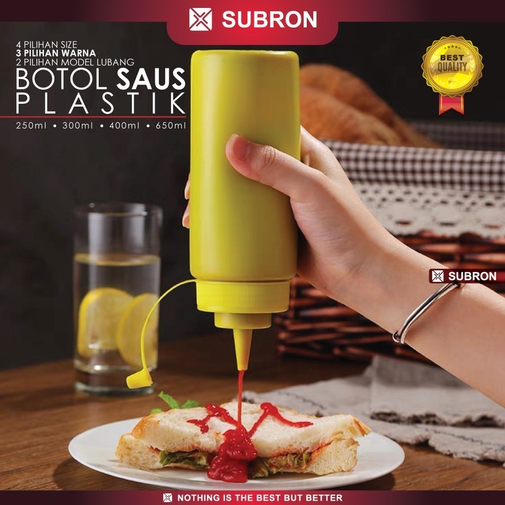 Jual Botol Saus 1 Lubang Tomat Kecap Sambal Mayonaise Wadah Bumbu 250ml ...