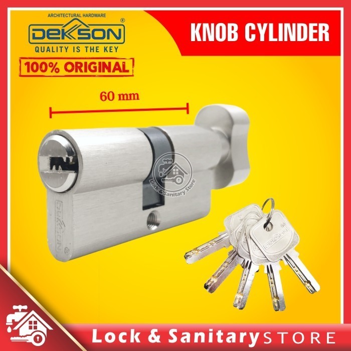 Jual Knob Cylinder Silinder Kunci Dekson Dekkson CYL TC KK DL 60MM SN Thumbturn Cylinder ...