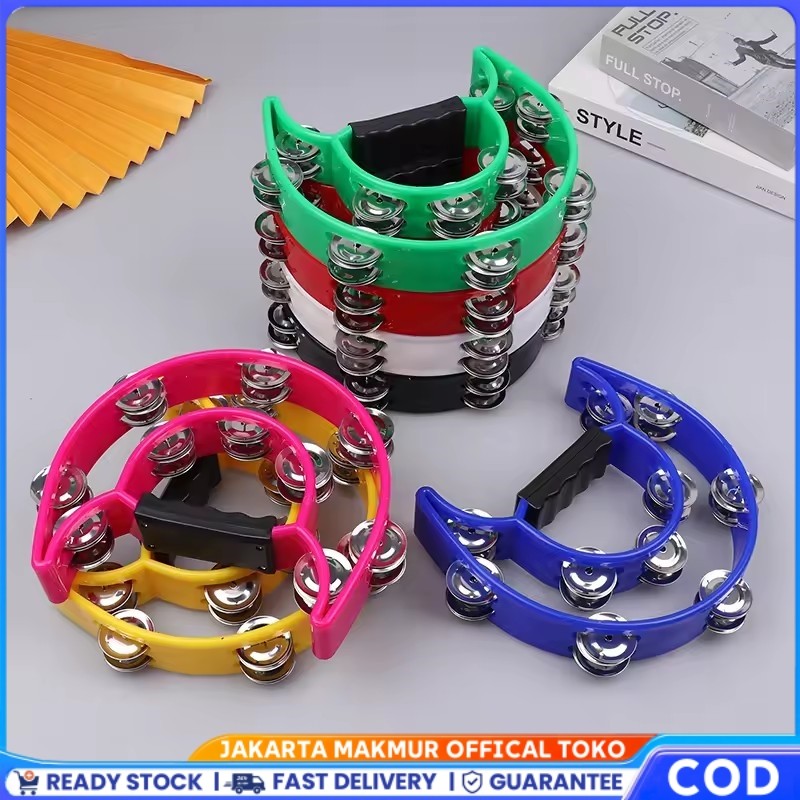 Jual Alat Musik Tamborin Tambourine Double Ring Kecrekan Tambourine ...