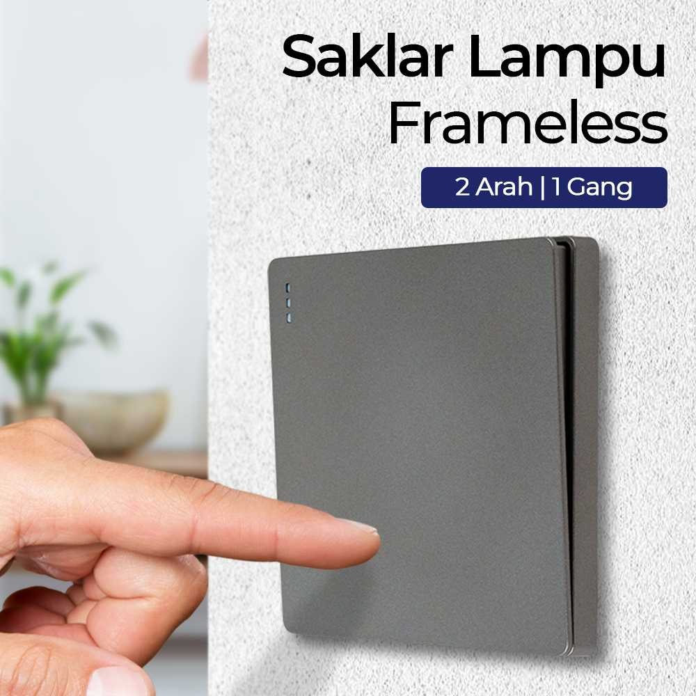 Jual Saklar Lampu 2 Arah Minimalis 1 2 3 Tombol Gang Frameless Luxury ...